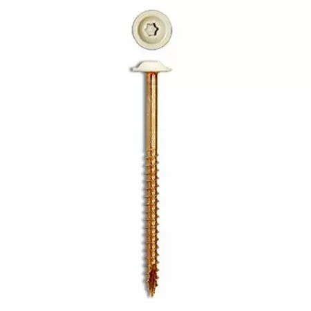 RK Fasteners #8 x 1-1/4 in. White Low-Profile Washer-Head Cabinet Screw ...