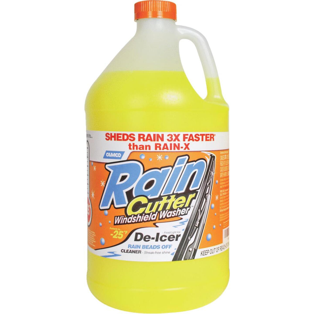 Rain Cutter 1 Gal. -25 Deg F Temperature Rating Windshield Washer Fluid ...
